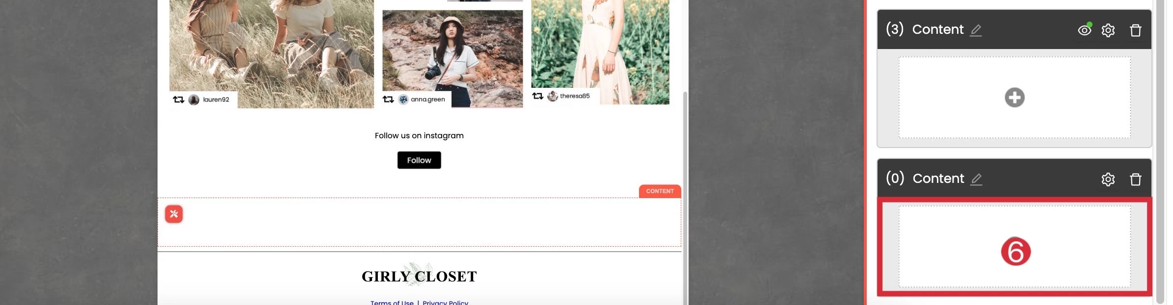 การตั้งค่า การใช้งาน Column Element